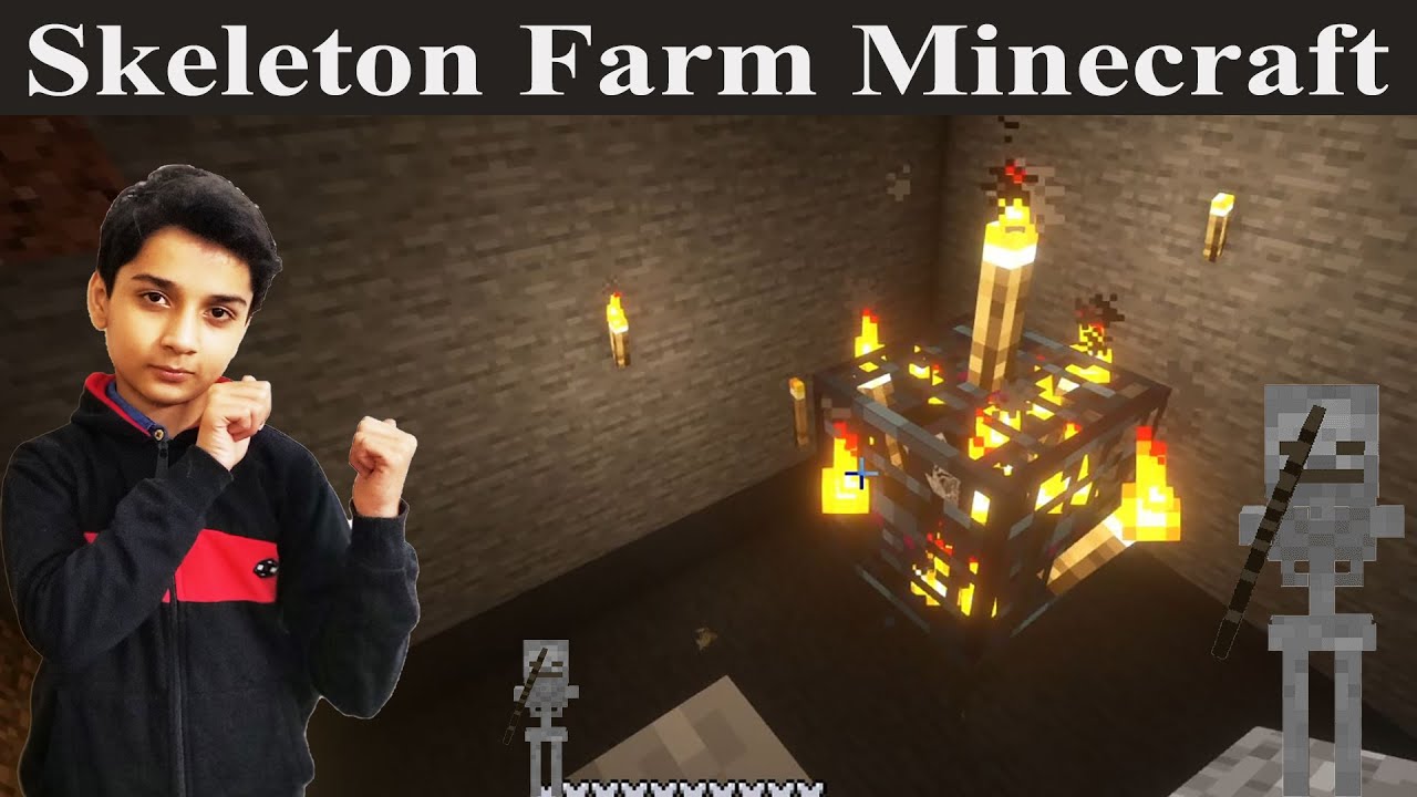 Minecraft Skeleton Spawner Xp Farm | Mob Spawner XP Farm | Raiden - YouTube
