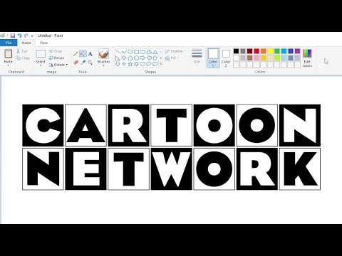 How to draw a variant Cartoon Network logo using MS Paint | How to draw ...