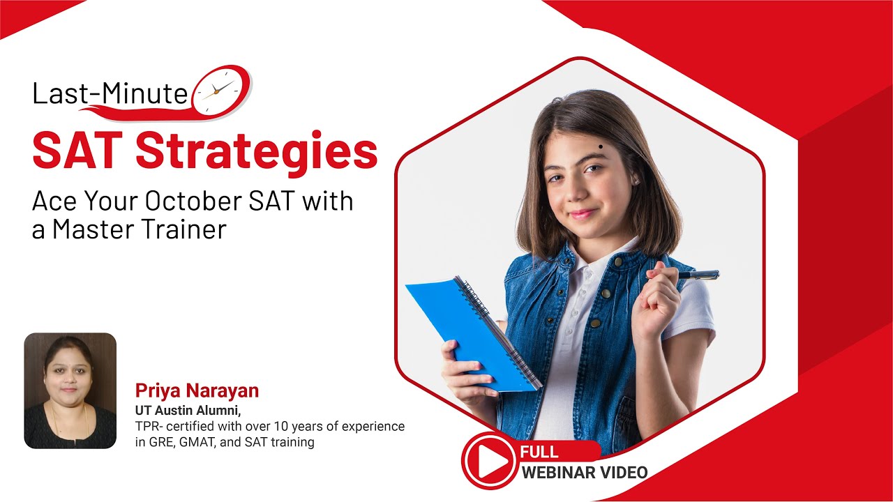 Last Minute SAT Strategies Ace Your October SAT with a Master Trainer ...