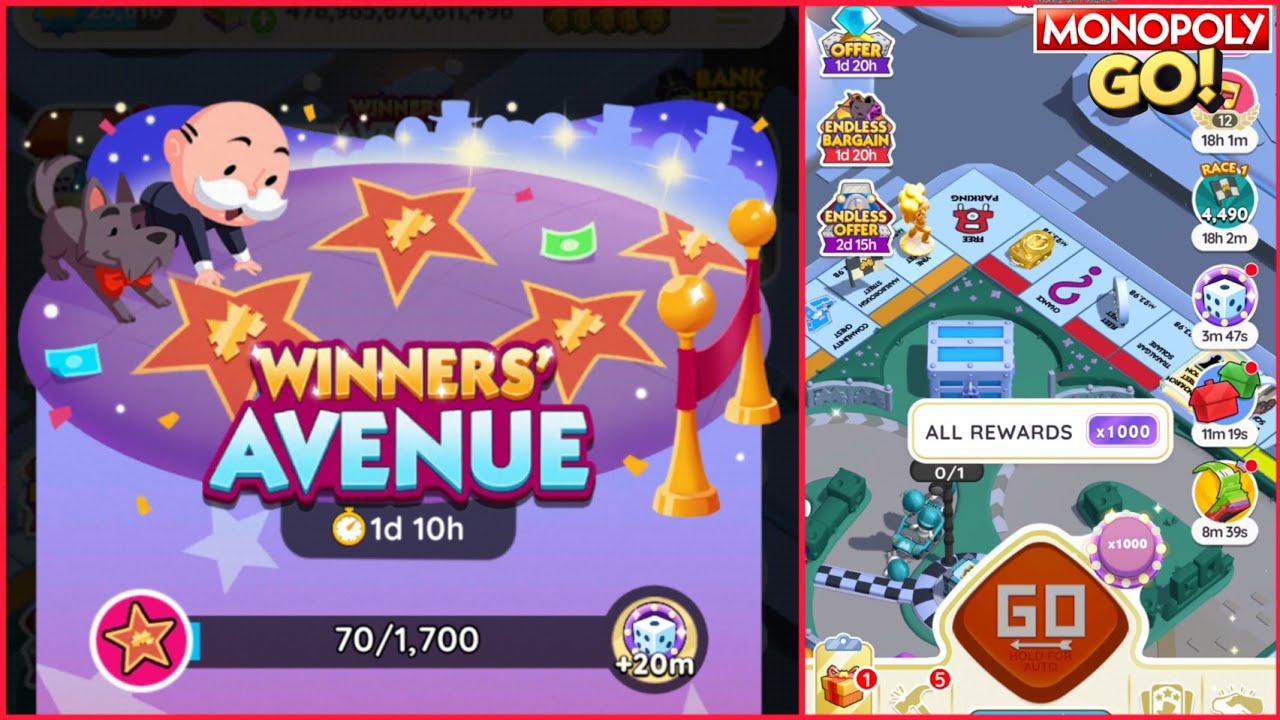 Monopoly Go! 1000x HighRolls Winner's Avenue Event Gameplay 😊 # ...