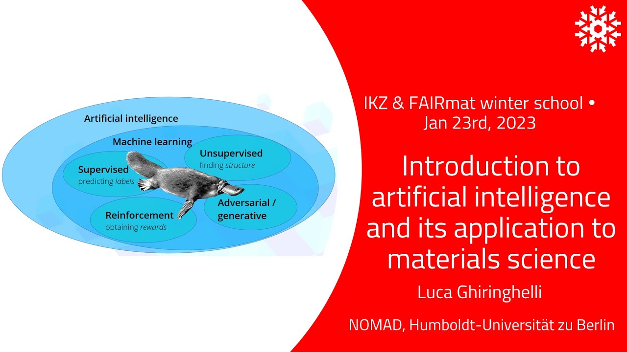 Luca Ghiringhelli: Introduction to artificial intelligence and its ...