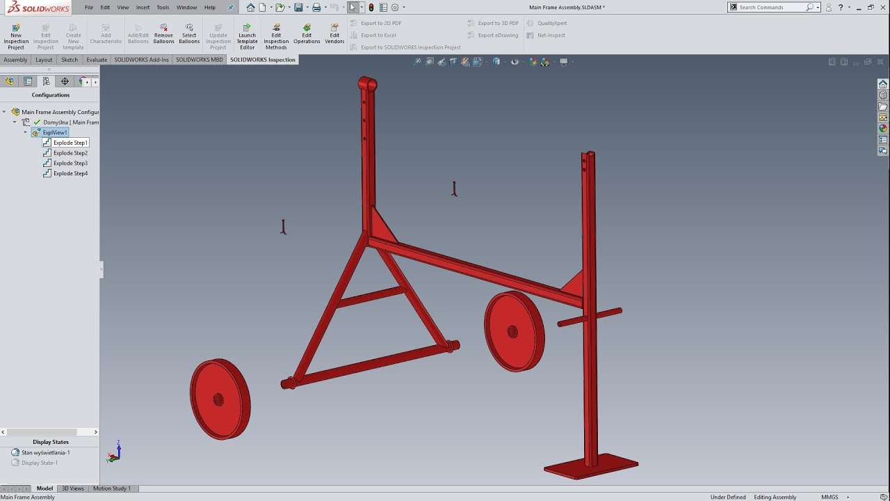 SOLIDWORKS 2018 - MAIN FRAME ASSEMBLY - CONCRETE MIXER - YouTube