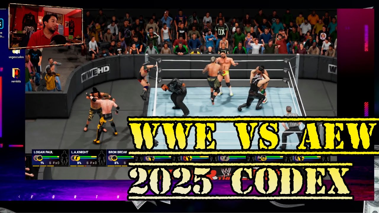 WWE vs AEW MOD 2025 CODEX (wwe 2k19 mod) The New Blodline vs Austin theory Uncle Howdy y Logan ...