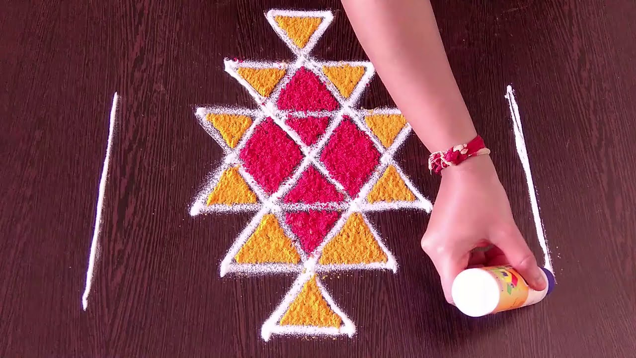 How to draw Kubera Kolam | Kubera Muggulu | Pooja room Rangoli ...