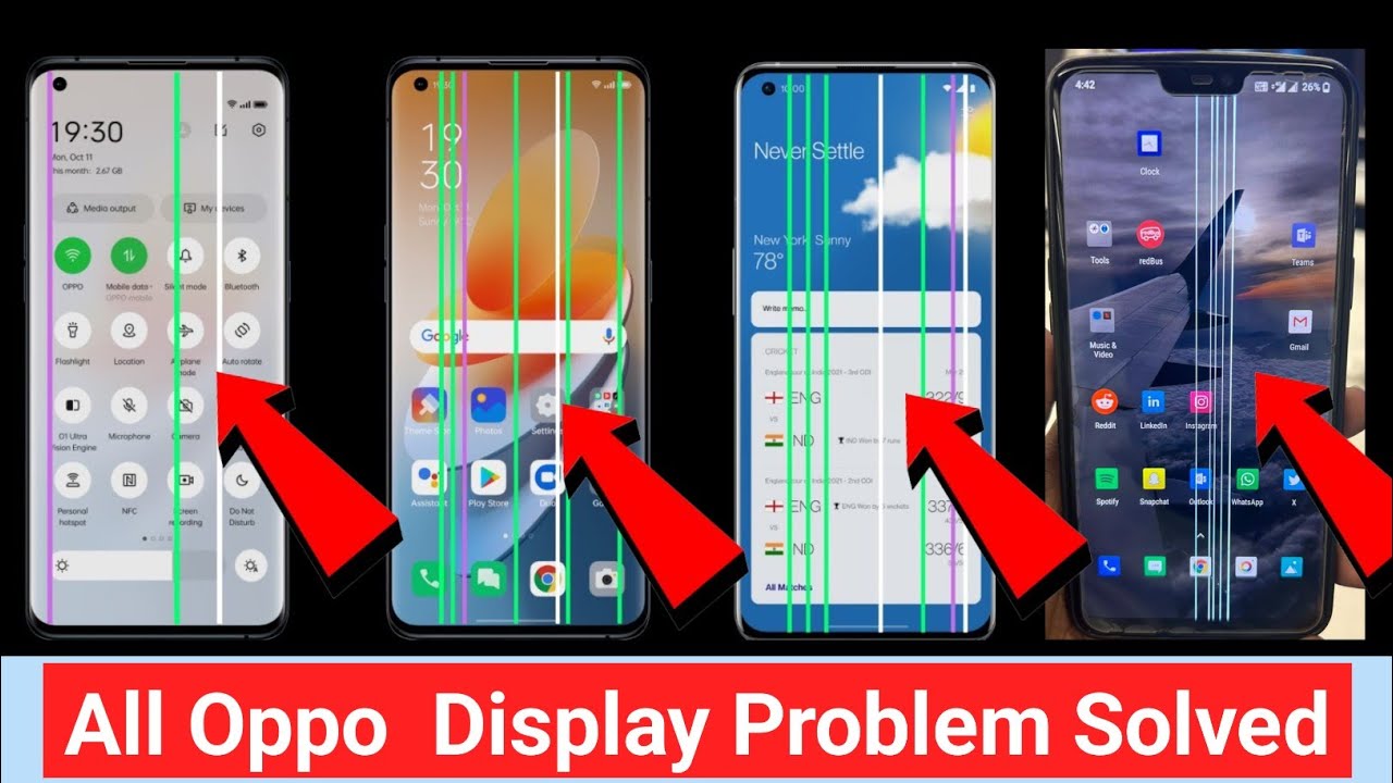 😭oppo reno 10 pro display line problem | oppo reno 10 pro green line ...