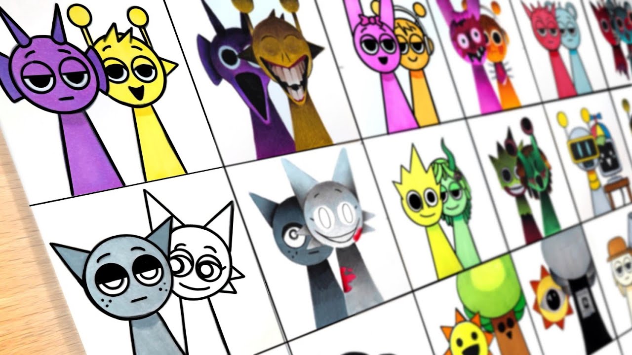 Drawing All Duo Sprunki Phase 1 to 6 ( Incredibox Sprunki ) Duo Sprunki ...
