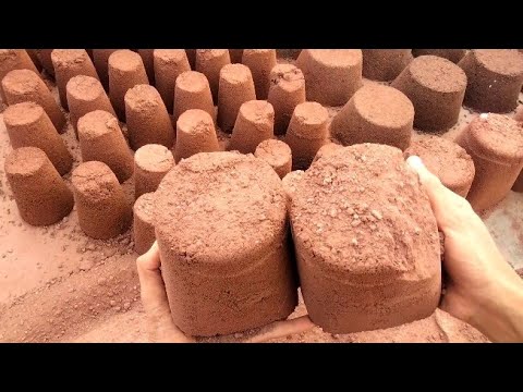 New softest fluffy pure Red dirt dry floor crumbling thicker paste ...