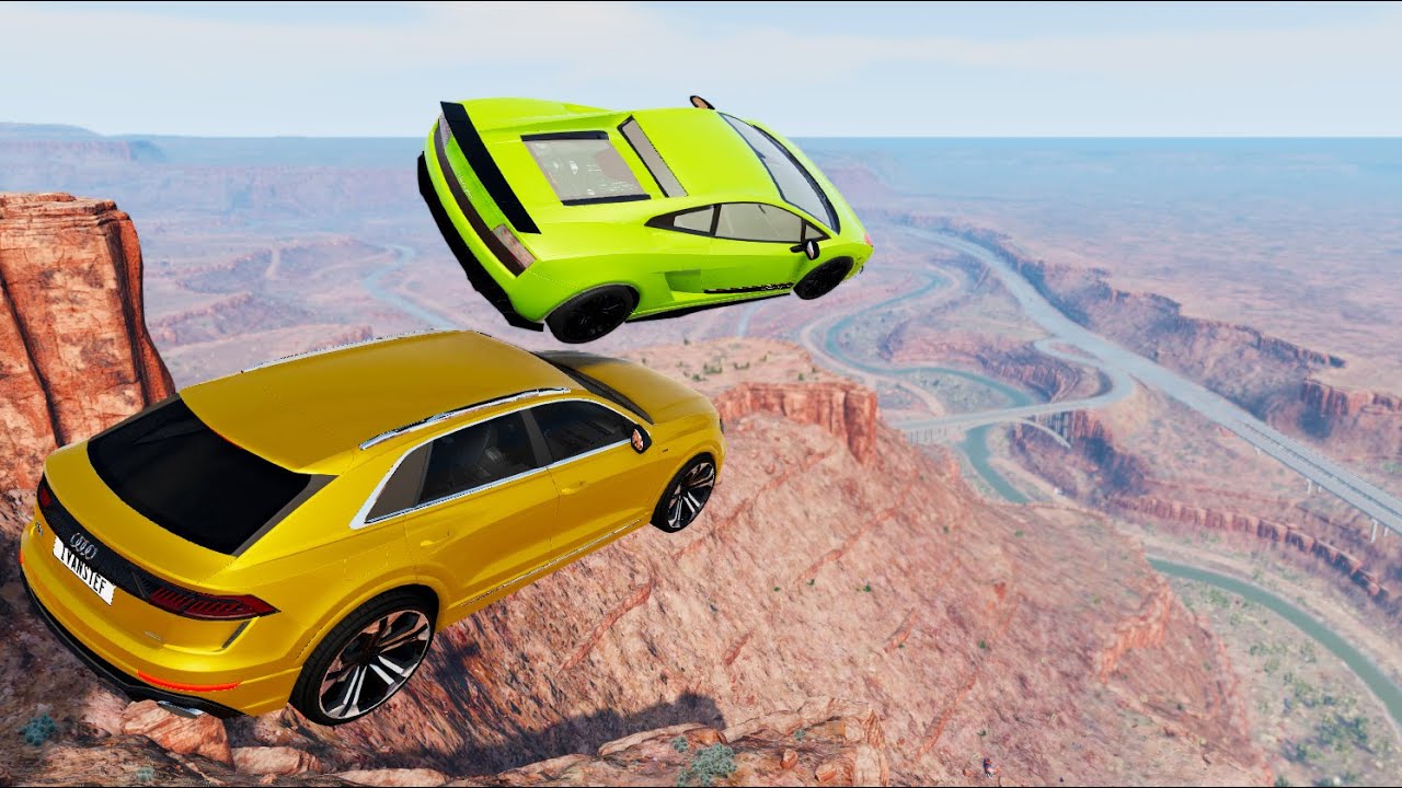 Epic High Speed Jumps In Canyon With Expensive Cars #2 - BeamNG.drive ...