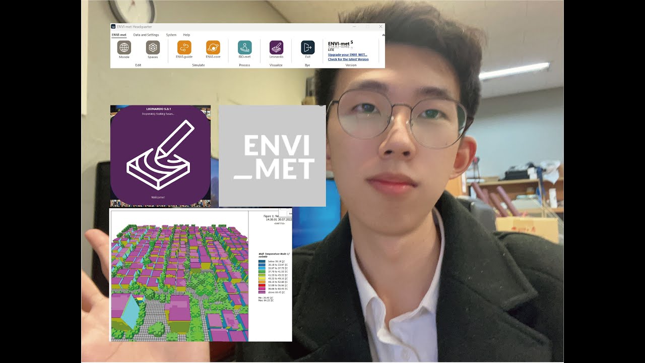 Learn how to visualize various data of building skins in Envimet in 3 ...