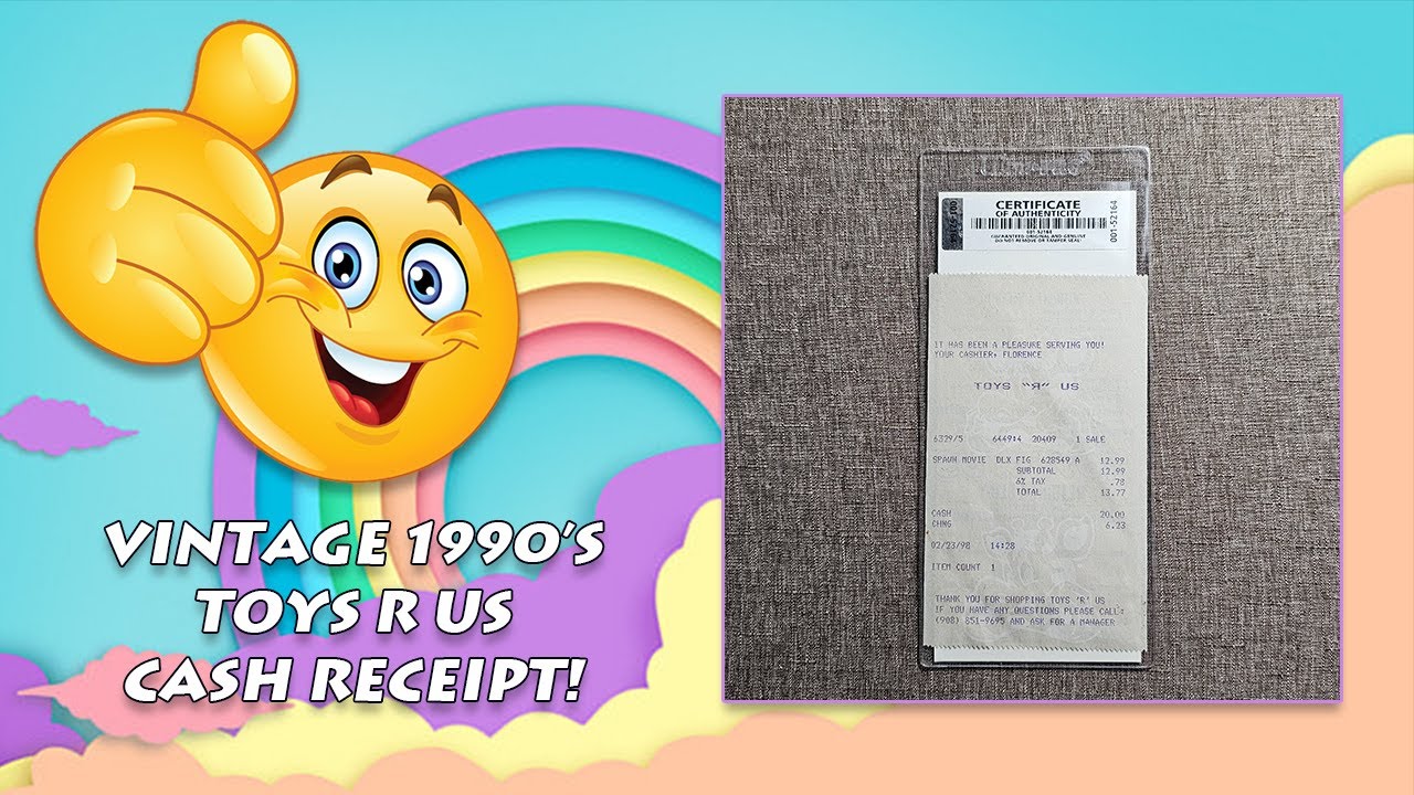 Toys R Us 1990's Vintage Receipt! Toy Books & Catalogs Are In Our ...