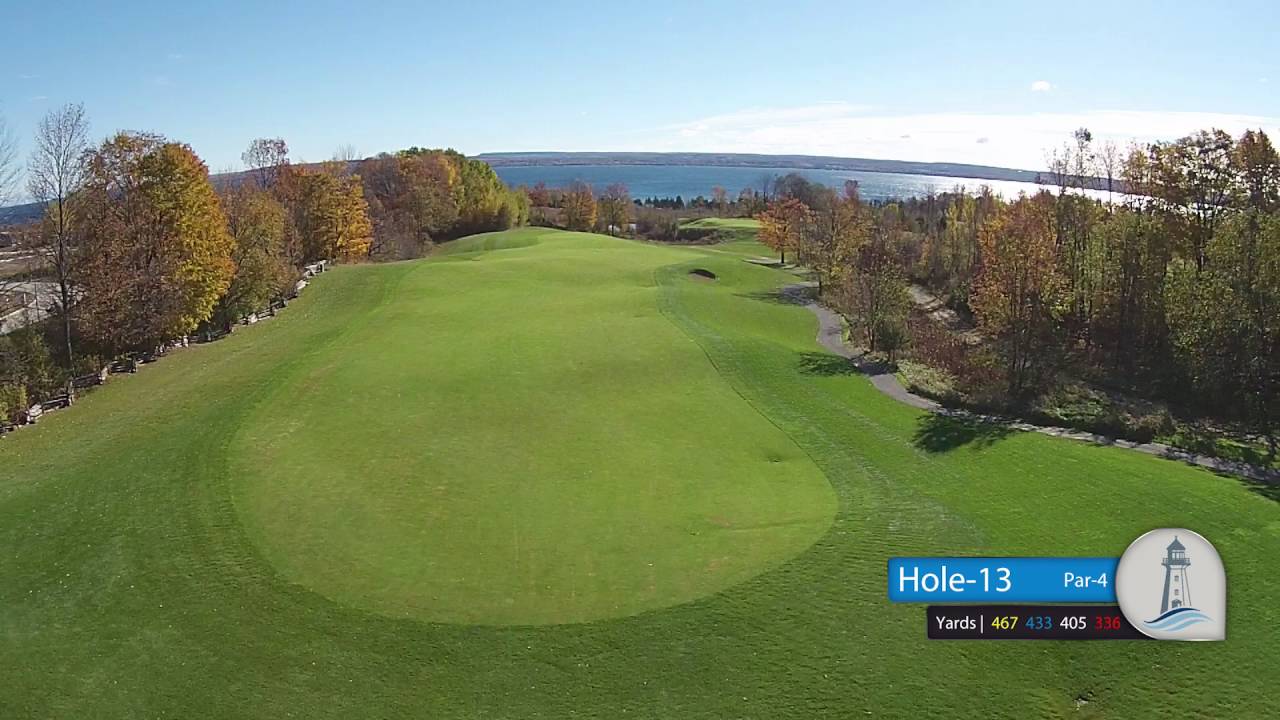 Cobble Beach Golf Links - Hole 13 Flyover - YouTube