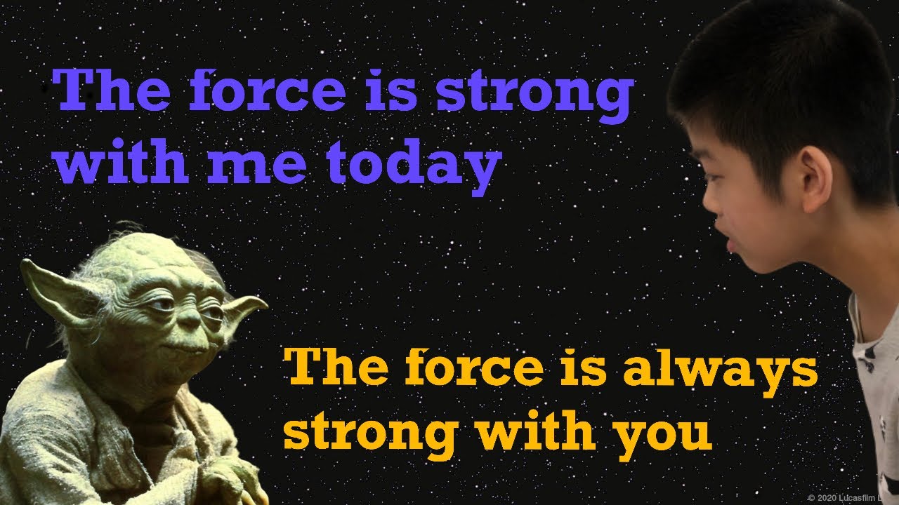The FORCE is strong with me today... - YouTube