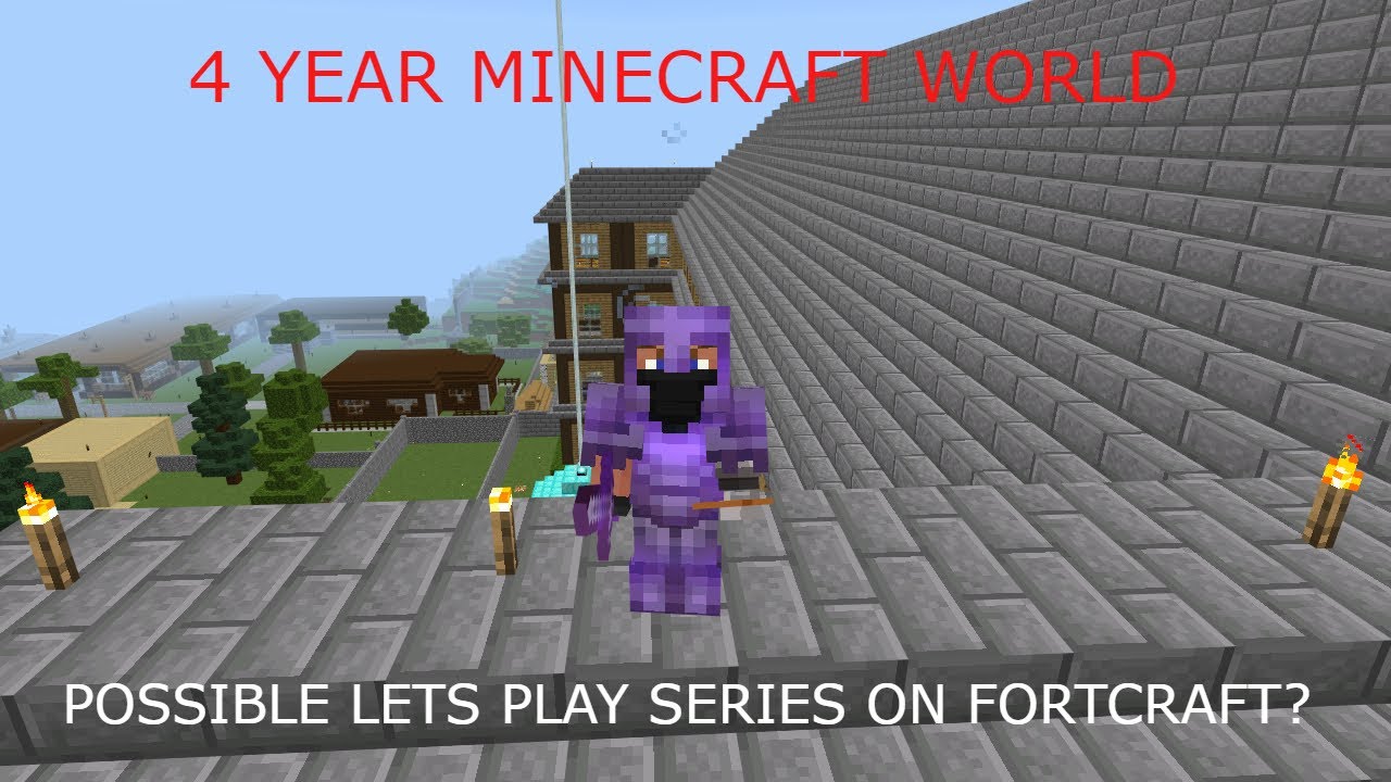 Giving a tour of my 4 year old Minecraft World (Fortcraft) - YouTube