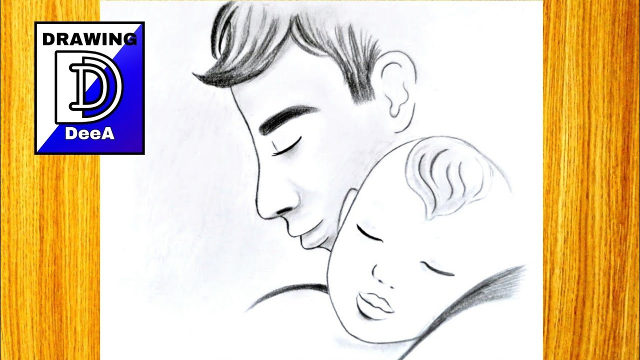 Father's day easy drawing ideas ||How to draw fathers day step by step ...