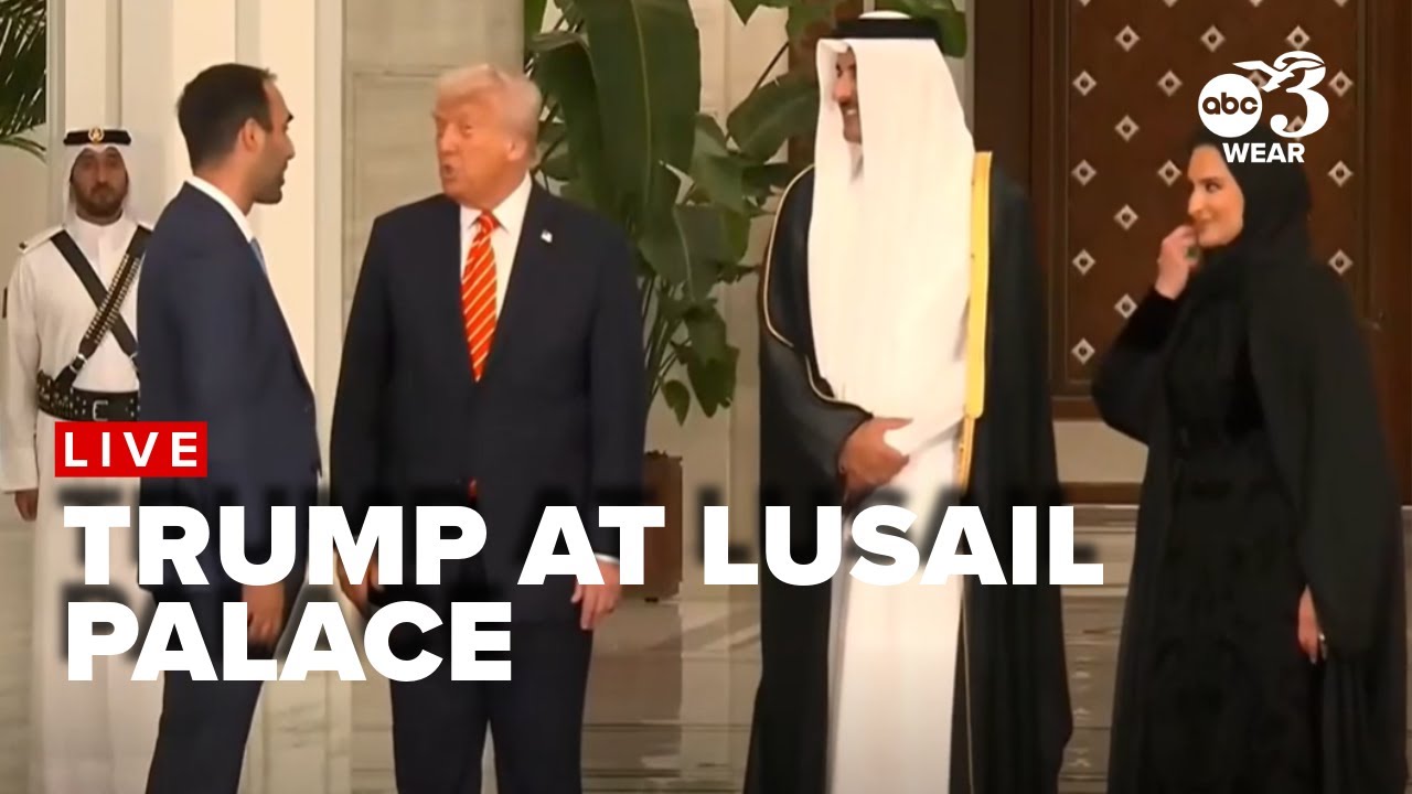 President Donald Trump at Lusail Palace for a Qatari state dinner - YouTube