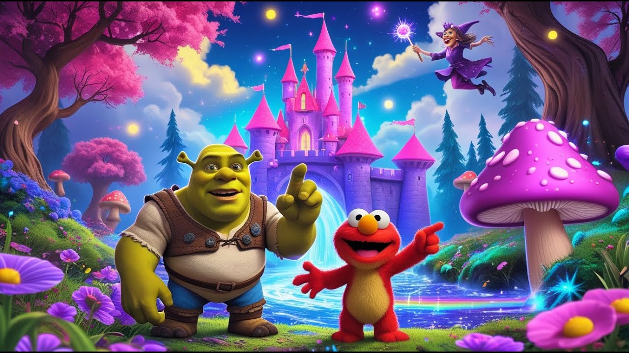 Shrek y Elmo La bruja colorida - YouTube