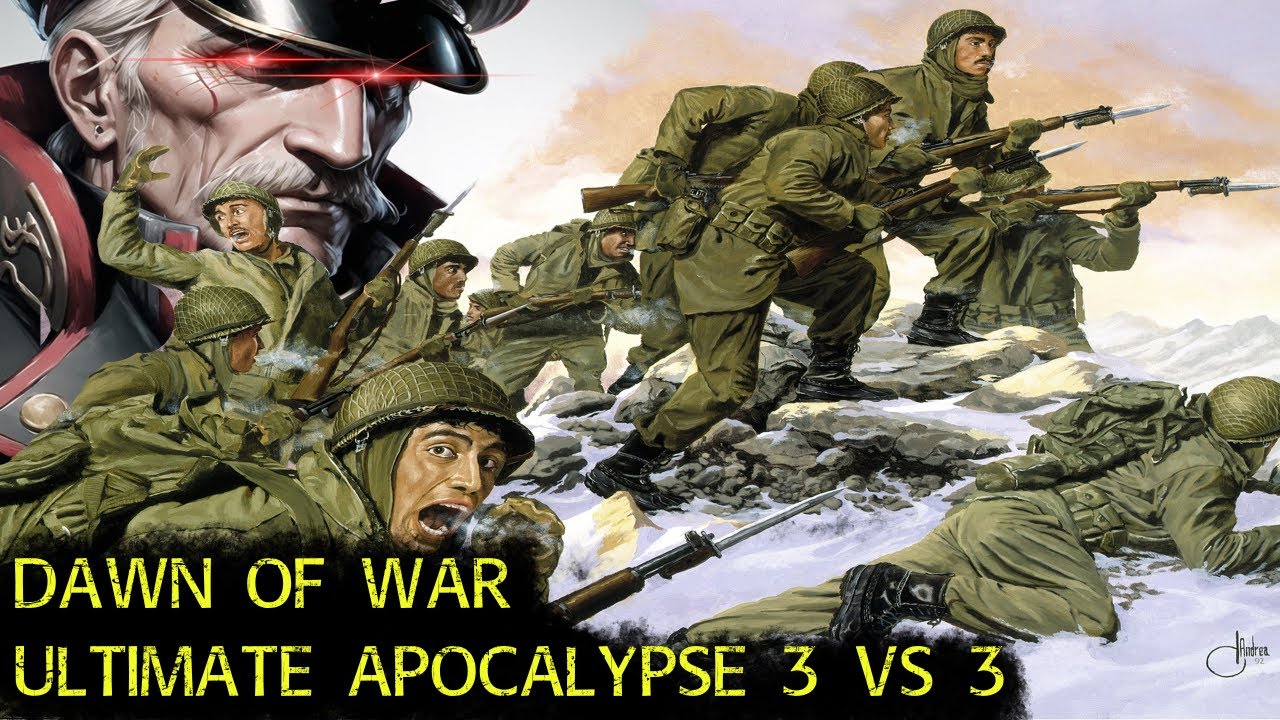 Dawn of War Ultimate Apocalypse: 3 vs 3 Imperial Guard, Tau vs Chaos ...