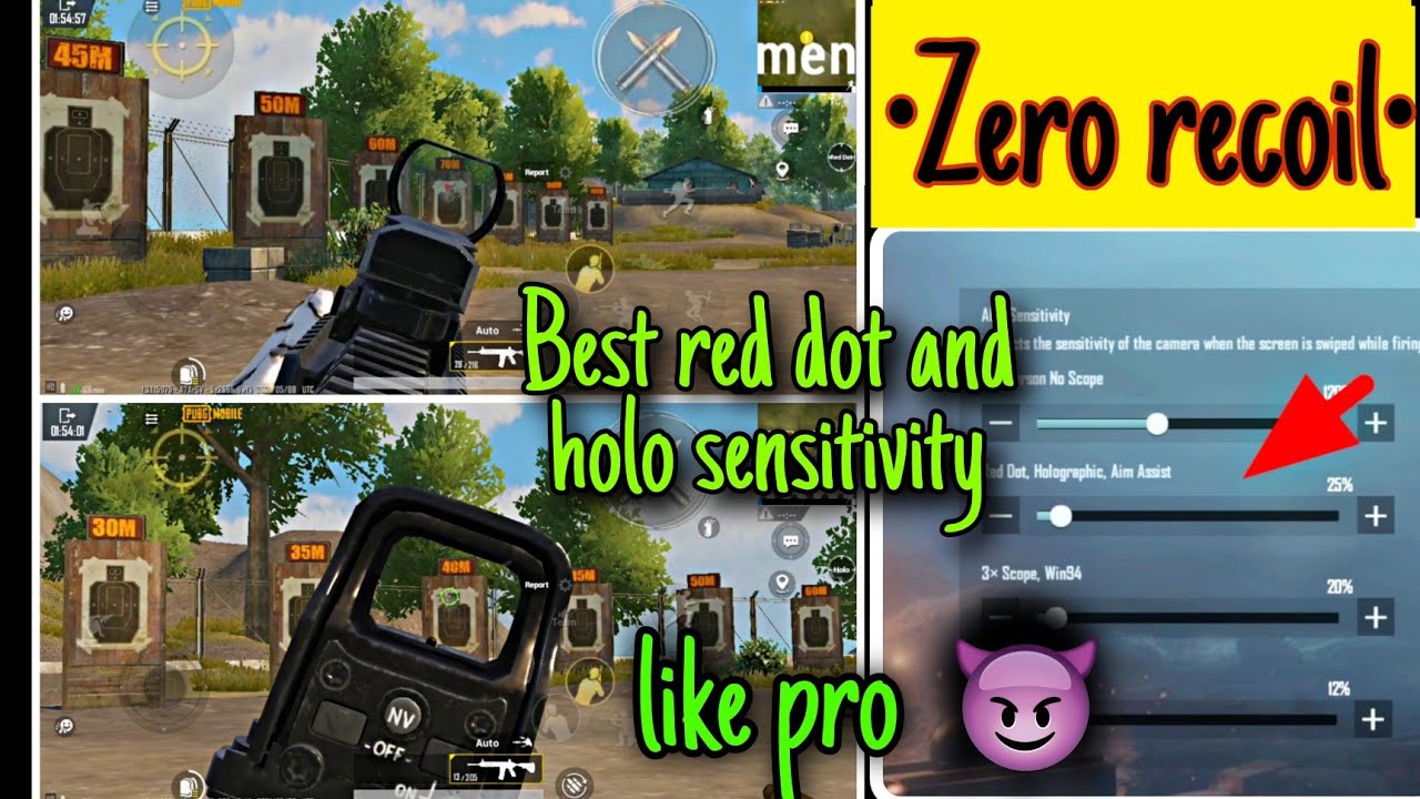 Best red dot and holo sensitivity in pubg mobile |• gyro player best ...