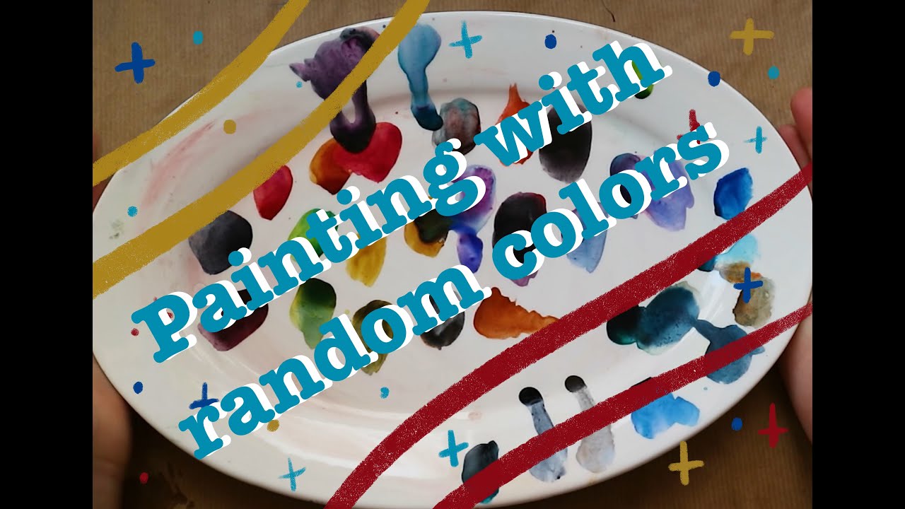 Paiting with random colors watercolor speedpaint - YouTube