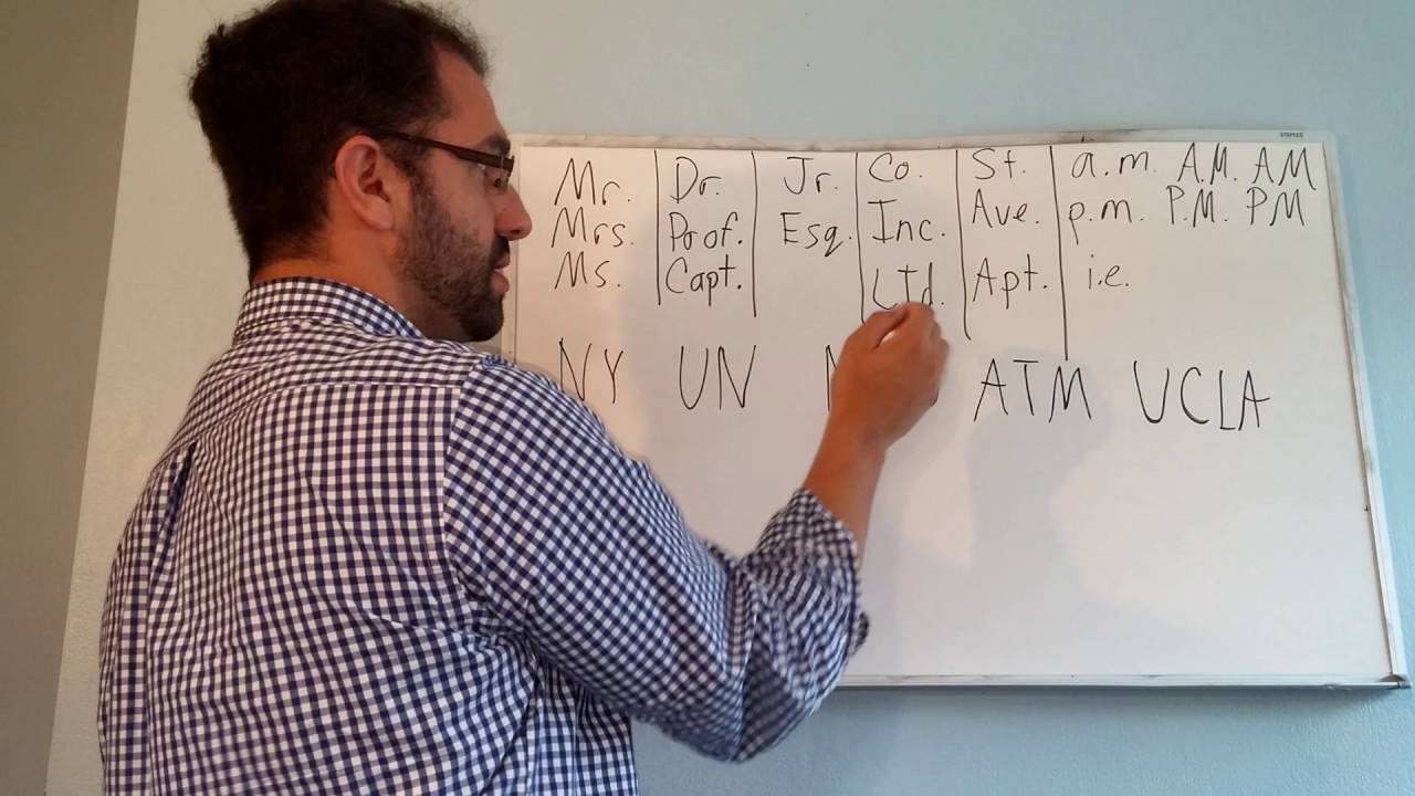 Using Periods in Abbreviations - YouTube
