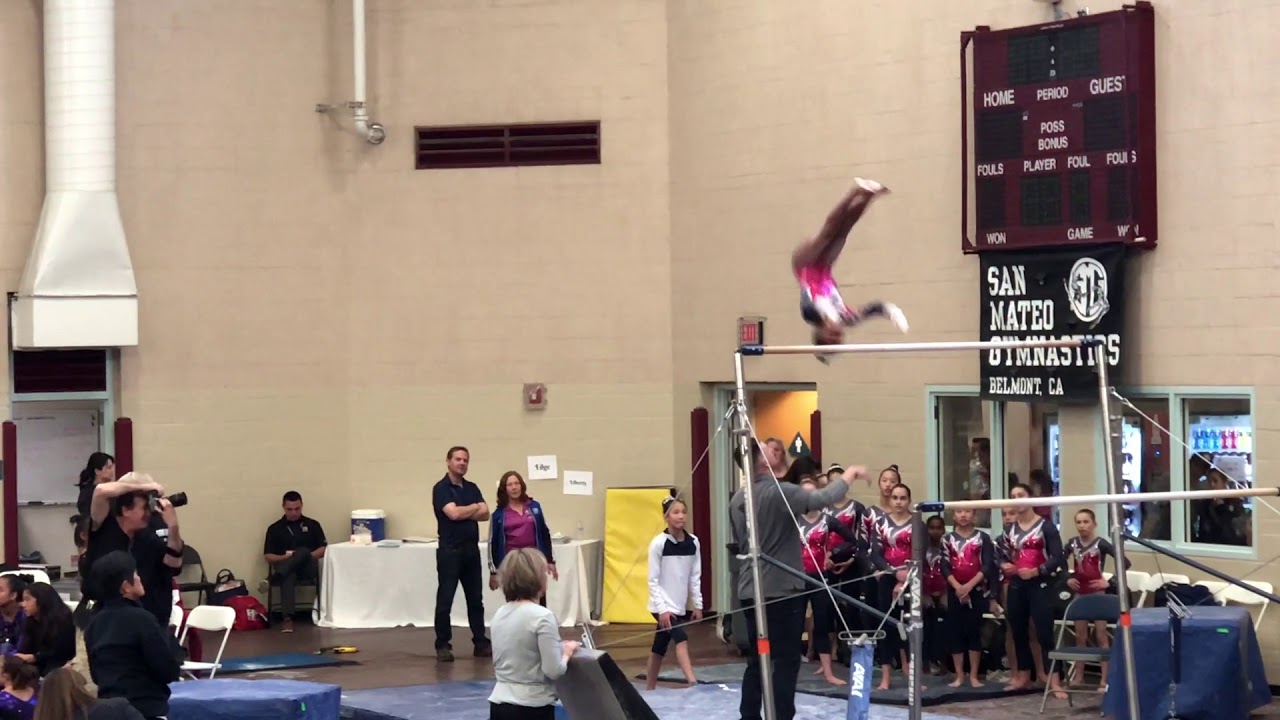 Level 8 Double pike bar dismount - YouTube