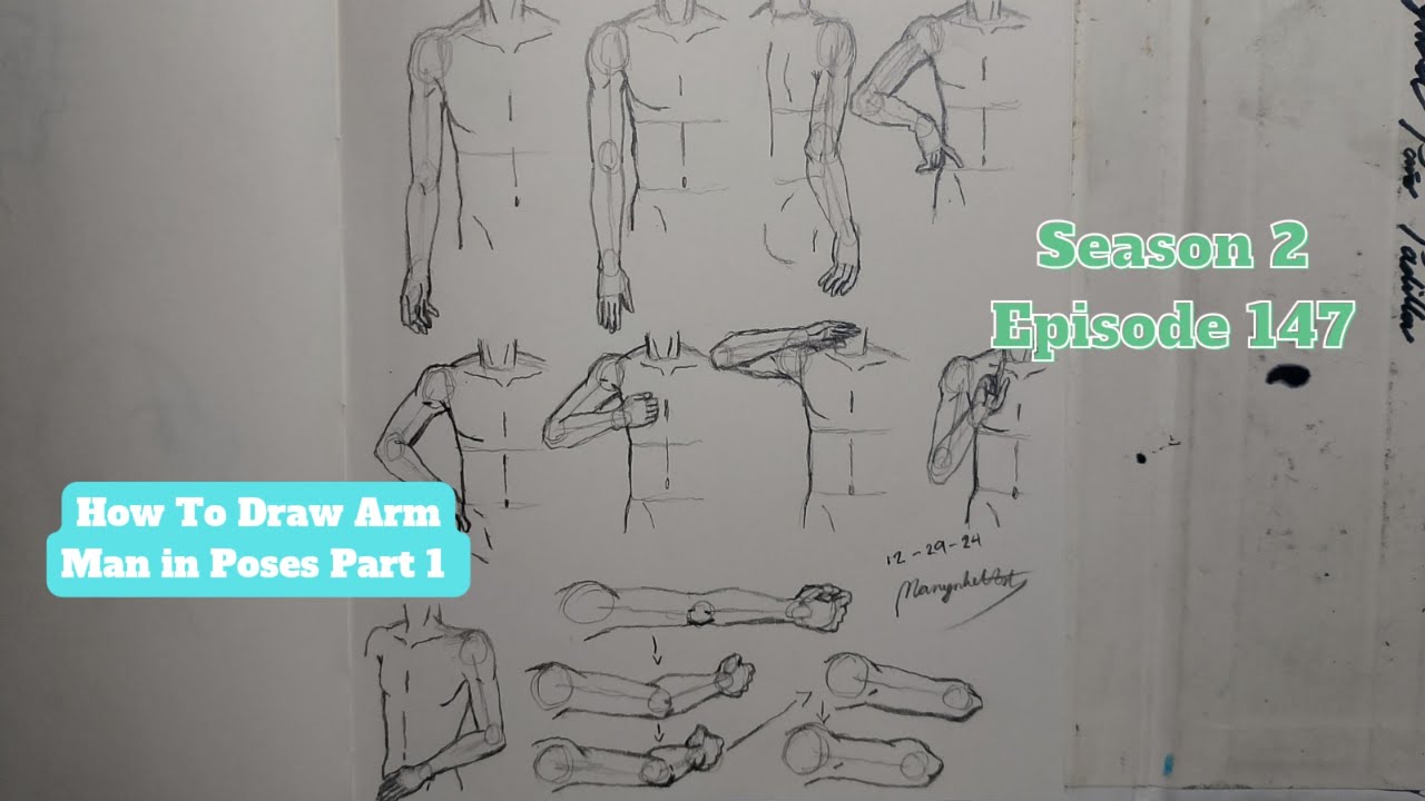 How To Draw Arm Man in Poses Part 1 S.2 #147 - YouTube