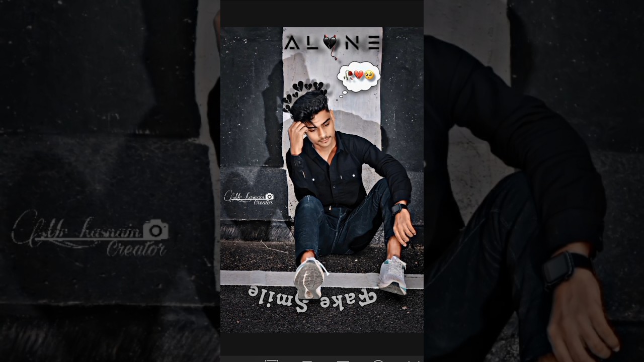 PicsArt sad photo editing ️😎Alone boy broken 💔 editing #trending #viral ...