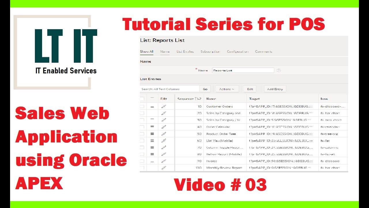 Oracle APEX Complete Project Tutorial # 03 - YouTube