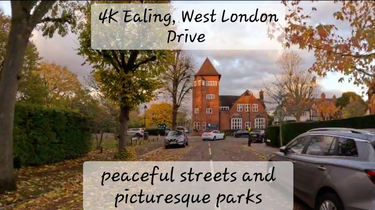 Driving through Ealing, west London | Autumn London | Drive through ...