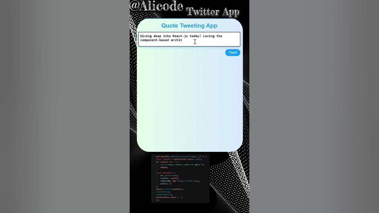 Day 31 Twitter App Using Javascript Coding Javascriptprojects Htmlcssjavascript Youtube