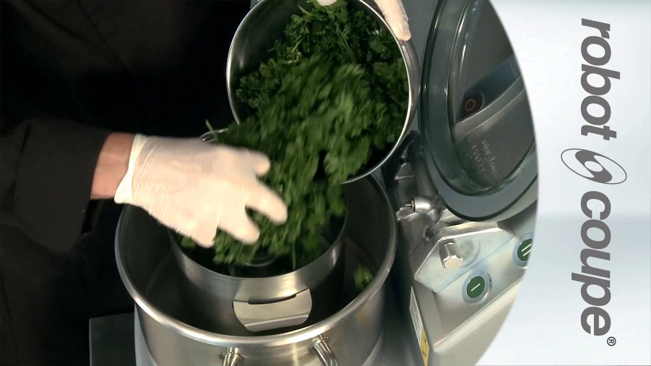 Robot-Coupe Cutter Mixer R 8 - Chopping parsley - YouTube