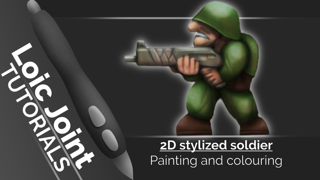 [Tutorial 2D/Krita] Painting Side Scroller Sprite : Soldier - YouTube