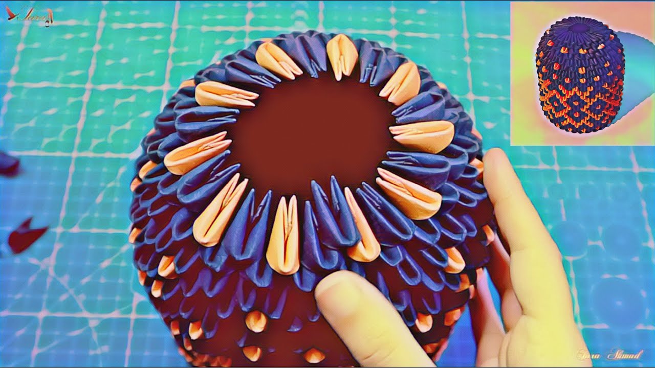 How to make 3d origami Money box 30 - YouTube
