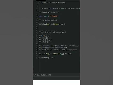 Javascript String Methods | Slice| substring|substr|length method | #shorts #ytshorts #js - YouTube