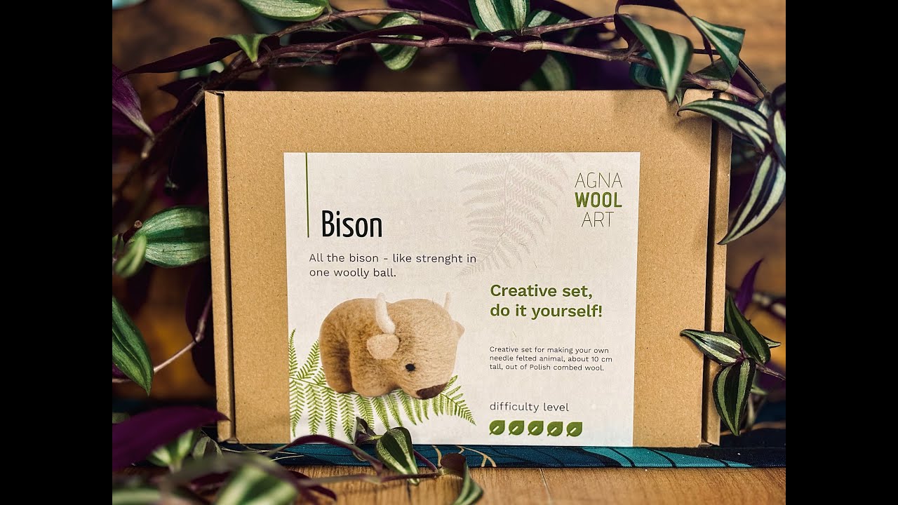 DIY Creative Kit - Bison (needle felting) - YouTube