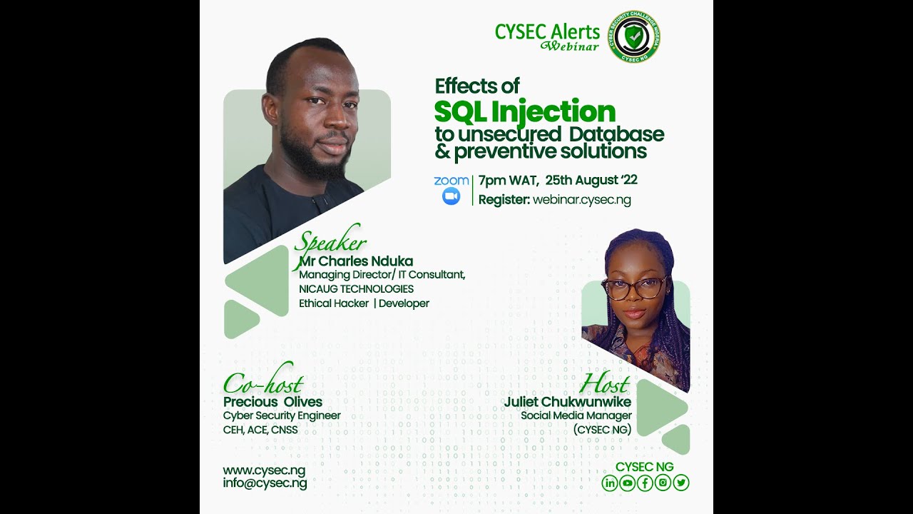 Effects of SQL Injection to Unsecured Database & Preventive Solutions ...