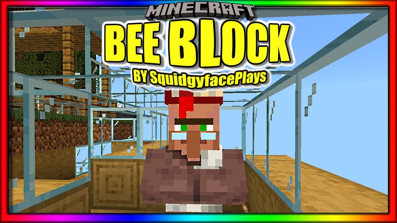 BEE BLOCK : Minecraft Bedrock Lets Play Ep15 " Villagers " - YouTube