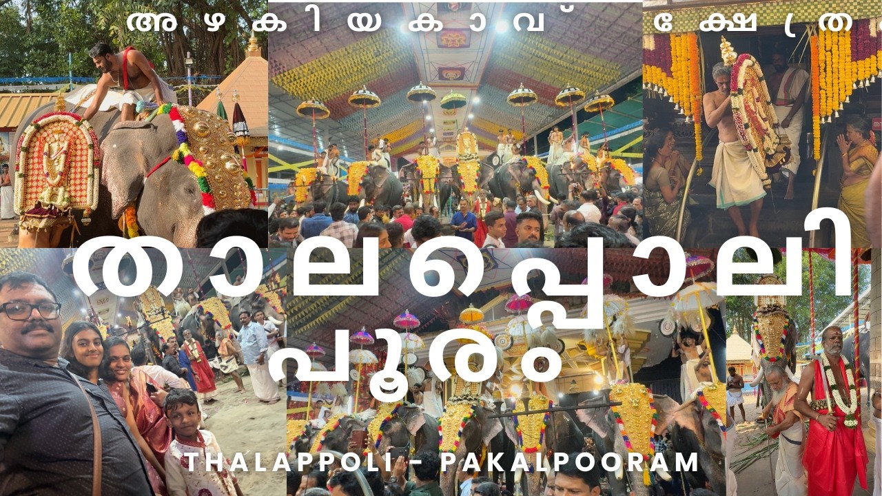 PakalPooram at Azhakiyakavu Temple | അഴകിയകാവ് ക്ഷേത്രം പകൽപ്പൂരം ...