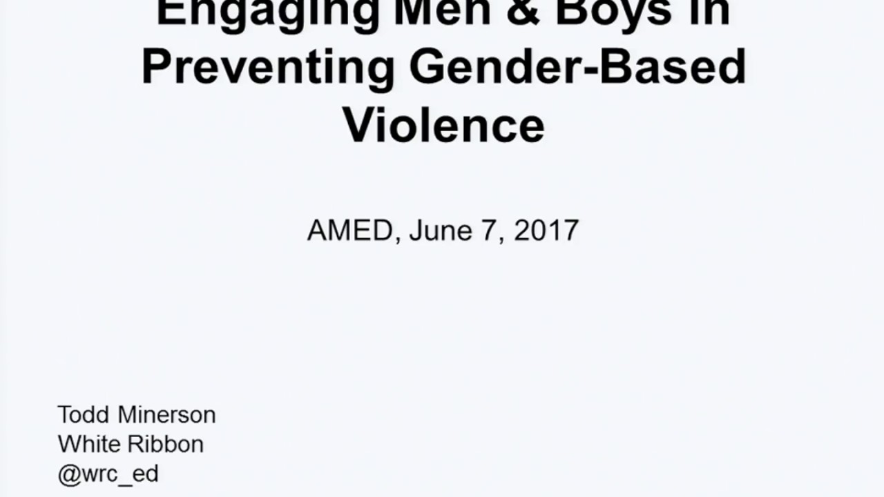 Engaging Men and Boys in Gender-Based Violence Prevention - YouTube