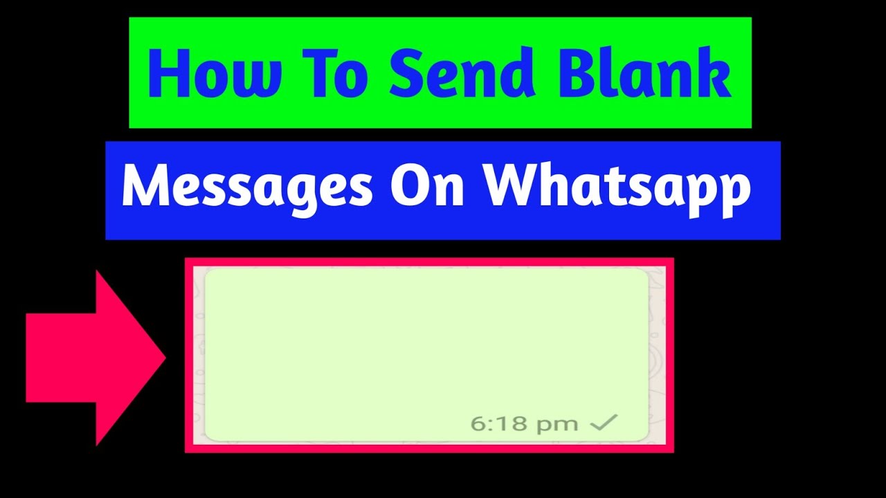 How to Send blank messages on whatsapp - YouTube