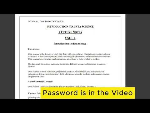 Introduction to Data Science Notes Pdf RGPV | IDS Notes RGPV - YouTube