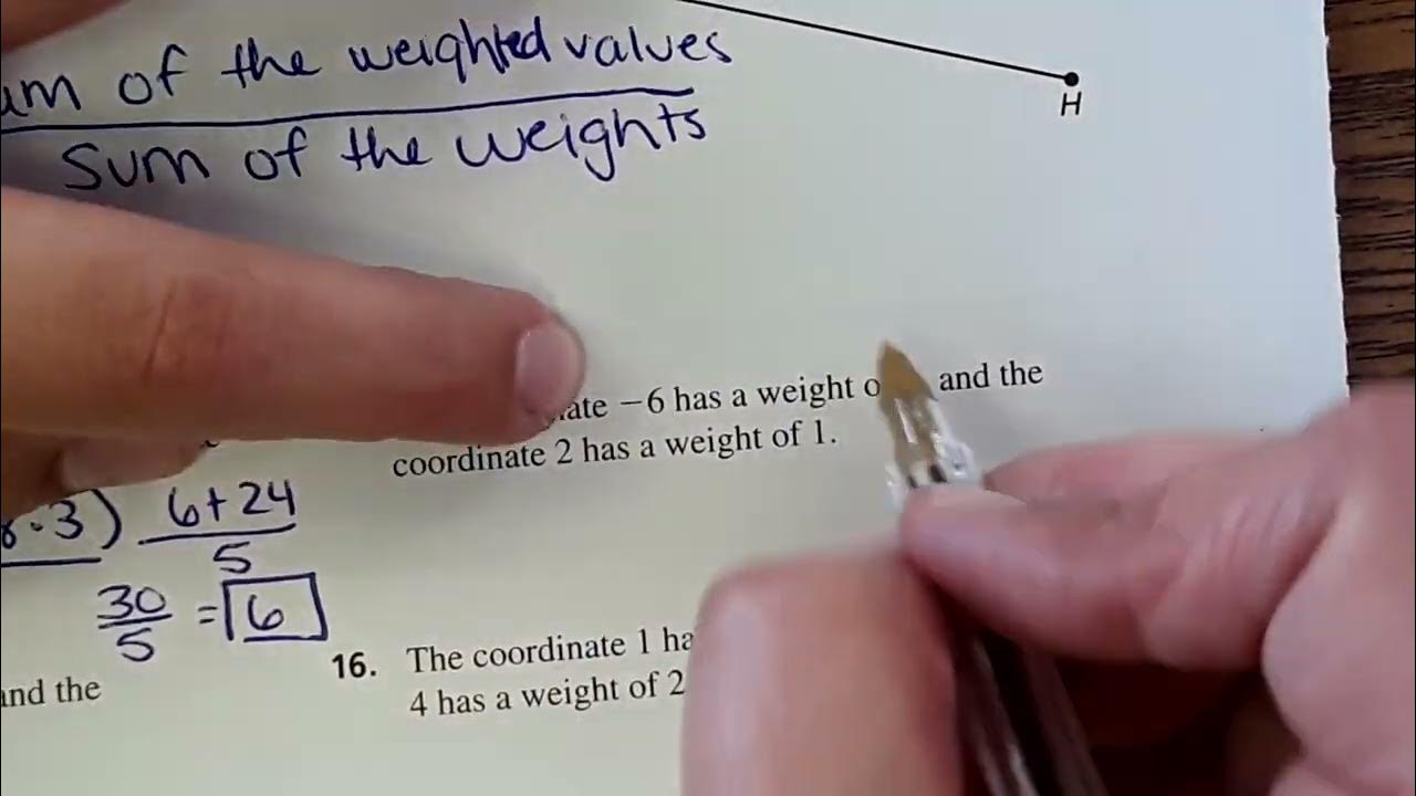 Geometry Lesson 1-3 Weighted Averages| Big Ideas Textbook| High School ...