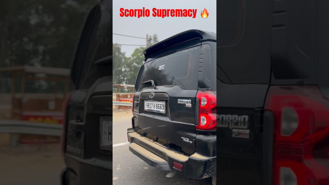 Black Scorpio power 🔥🔥 #scorpio #viralvideo #shortvideo #trending - YouTube