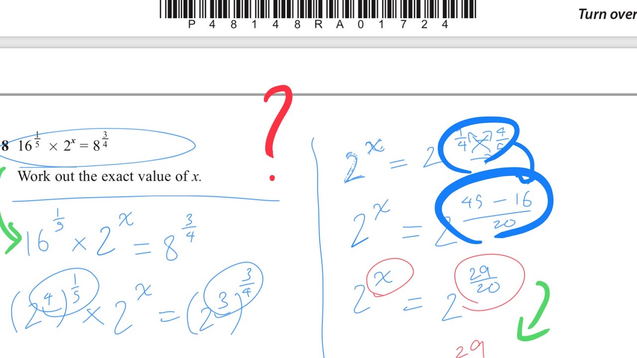 Algebra (find the value of “x”) - GCSE Higher-tier maths question ...
