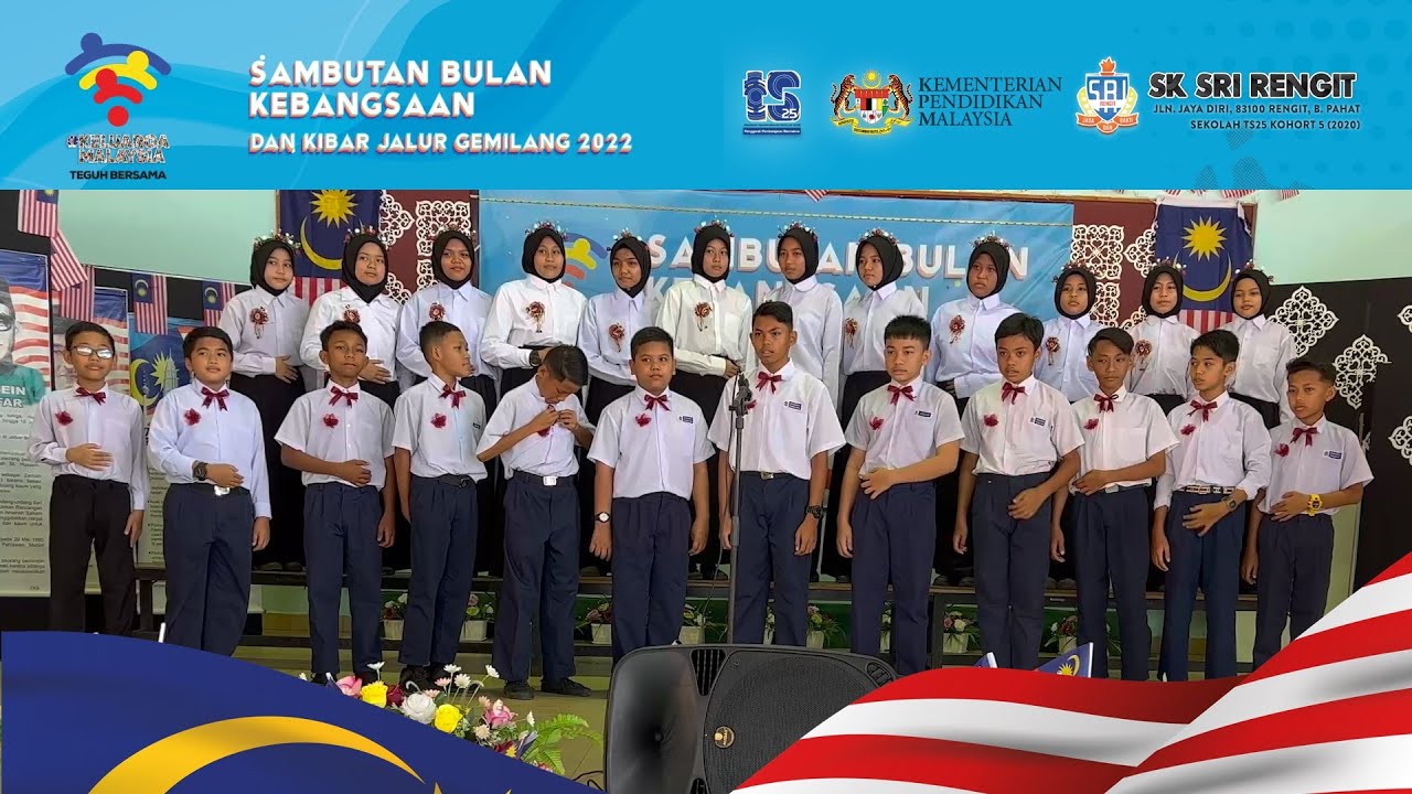 6 Kreatif - Koir - Sambutan Bulan Kebangsaan SK Sri Rengit 2022 - YouTube