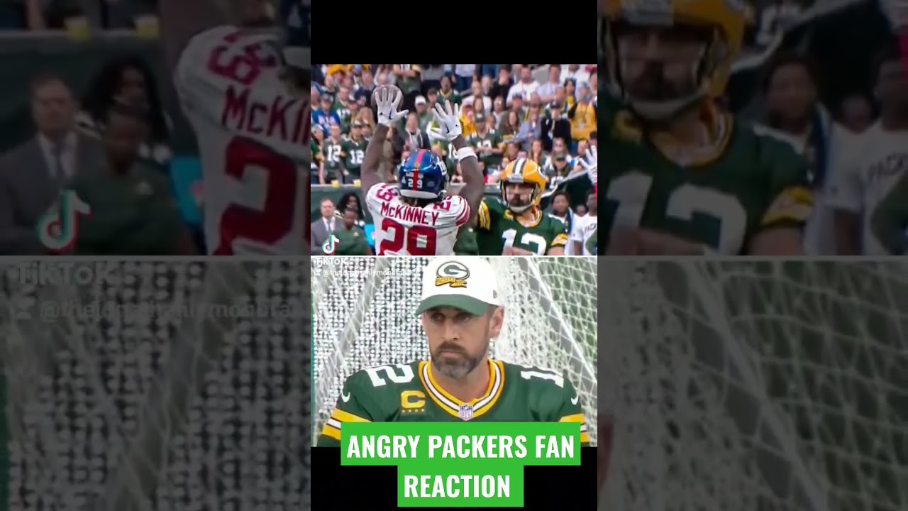 ANGRY GREEN BAY PACKERS FAN REACTION LOSING TO NEW YORK GIANTS - YouTube