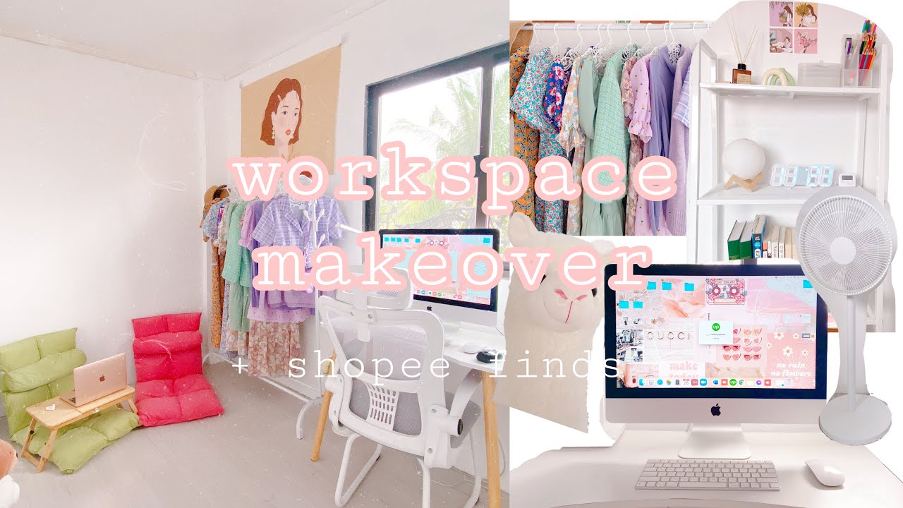 Aesthetic Room Makeover + a white themed room + Shopee finds - YouTube