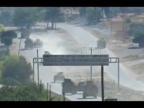 Turkish Kirbi afv blown up by Kurdish forces.