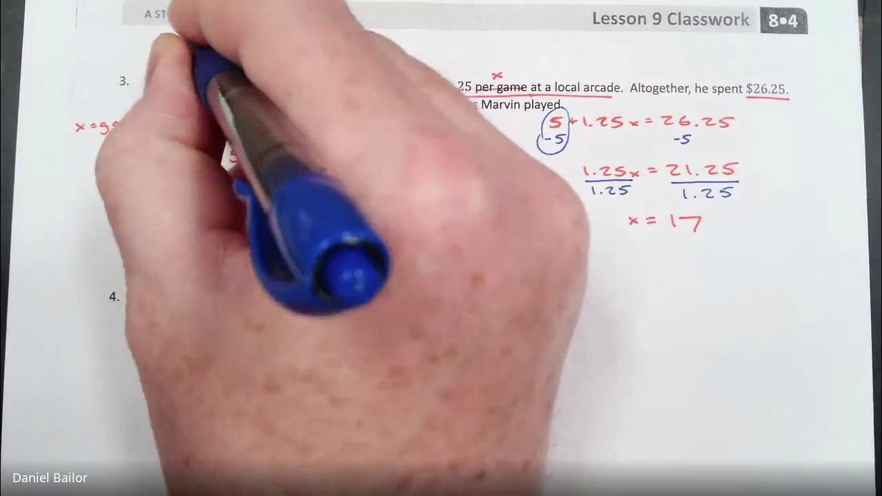 8th Grade Eureka Math Module 4: Lesson 9 - Application of Linear ...