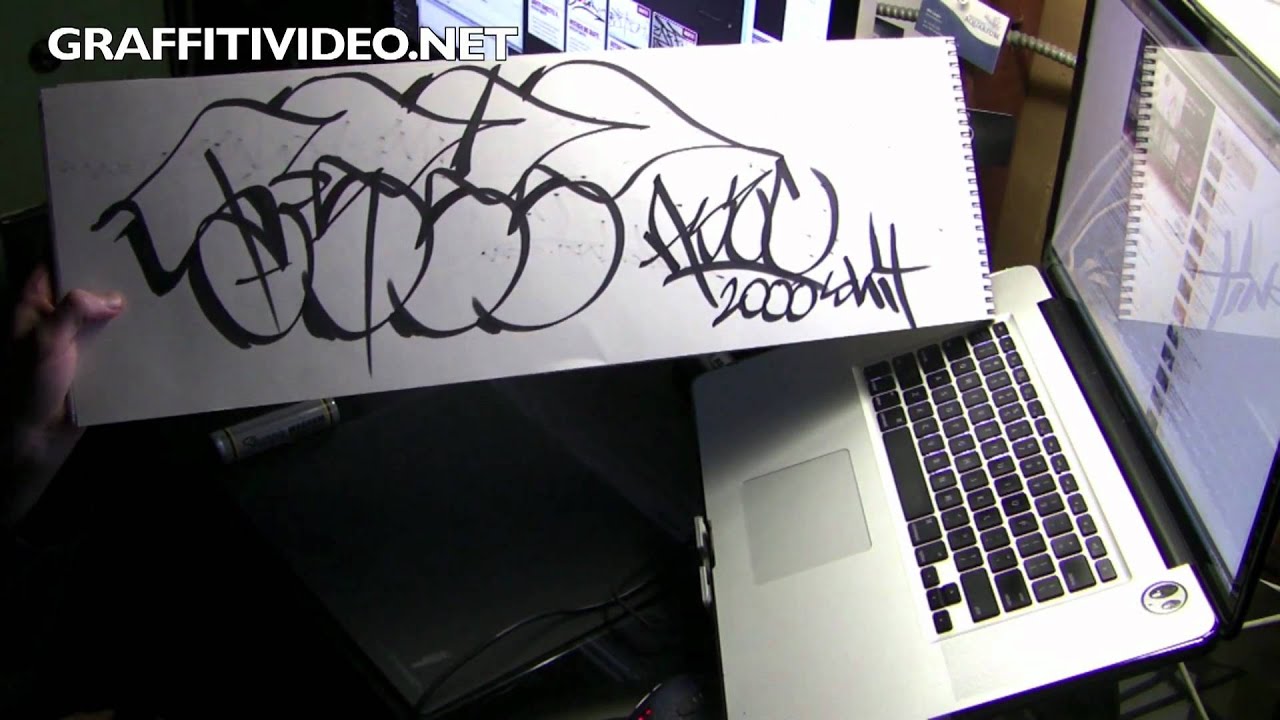 GRAFFITI VIDEO . NET - GRAFFITI TAGGING WITH THICK MARKER - YouTube